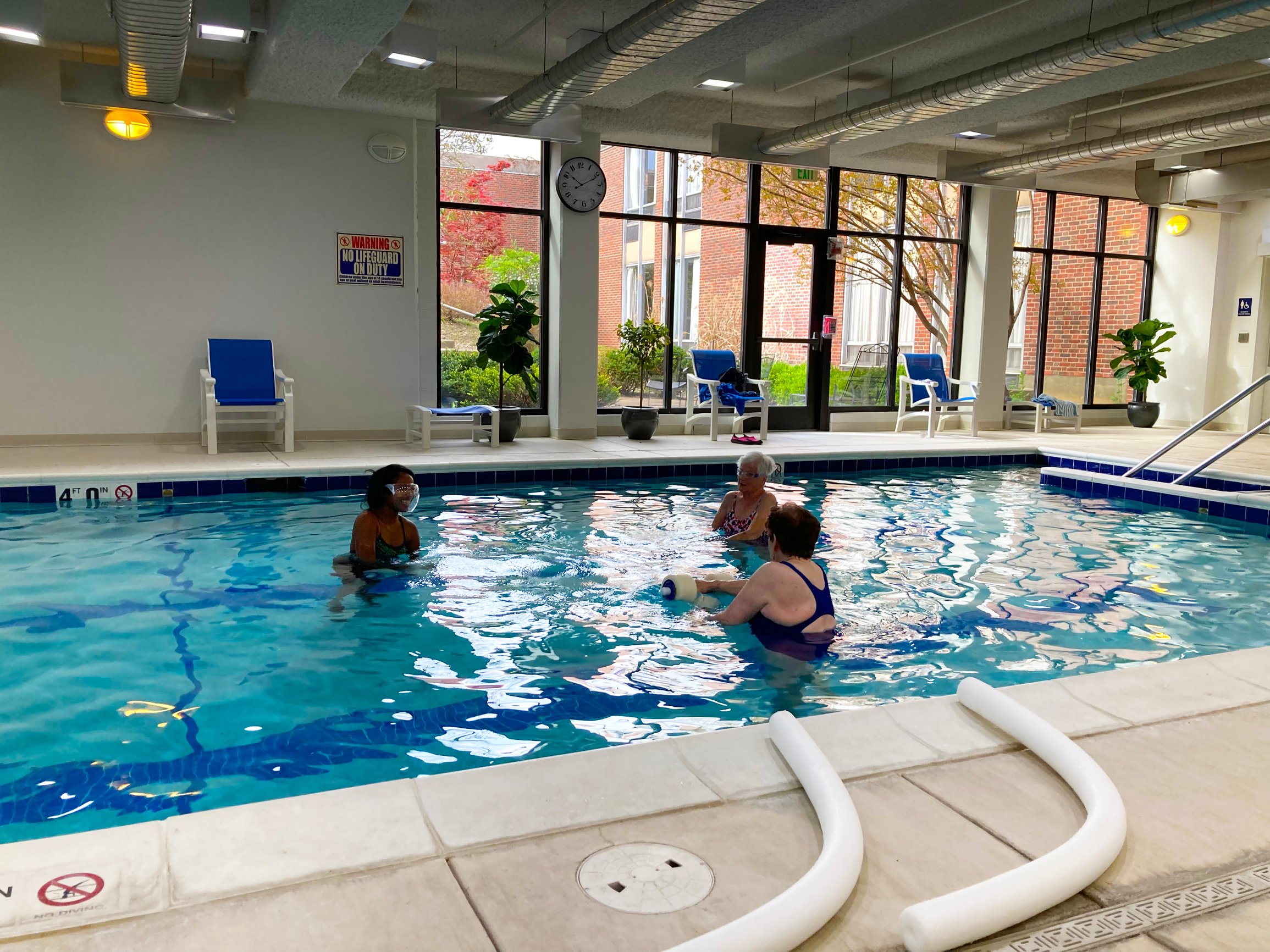 Tide is rising for water aerobics in the Marjorie P. Lee swimming pool